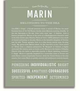 Marin | Name Art Print – Name Stories