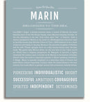 Marin | Name Art Print – Name Stories