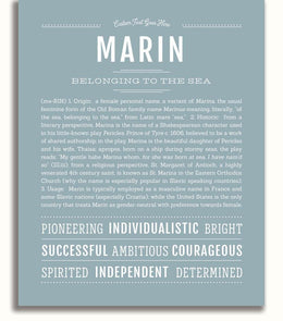 Marin | Name Art Print – Name Stories