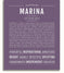 Marina | Name Art Print – Name Stories