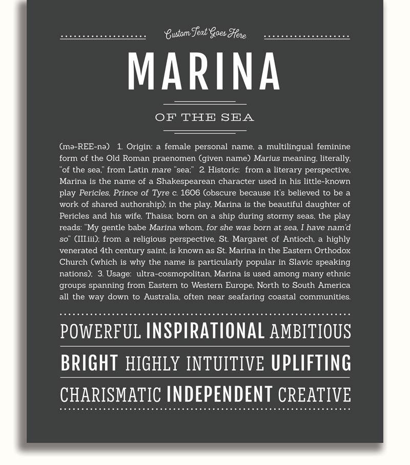Marina | Name Art Print – Name Stories