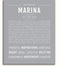 Marina Personalized Name Meaning Art Prints – Name Stories