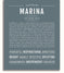 Marina Personalized Name Meaning Art Prints – Name Stories