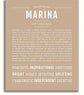 Marina | Name Art Print – Name Stories