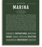Marina | Name Art Print – Name Stories