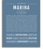 Marina | Name Art Print – Name Stories