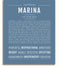 Marina | Name Art Print – Name Stories