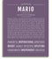 Mario Personalized Name Meaning Art Prints – Name Stories