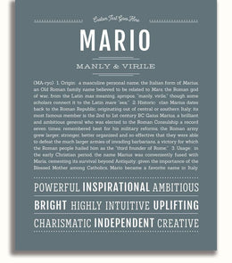 Mario | Name Art Print – Name Stories