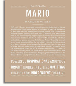 Mario | Name Art Print – Name Stories