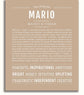 Mario Personalized Name Meaning Art Prints – Name Stories