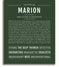 Marion | Name Art Print – Name Stories