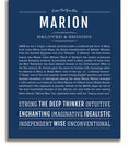 Marion | Name Art Print – Name Stories