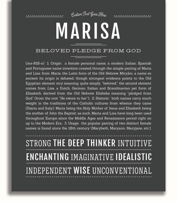 Marisa | Name Art Print – Name Stories