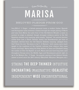 Marisa | Name Art Print – Name Stories