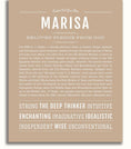 Marisa | Name Art Print – Name Stories