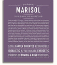 Marisol | Name Art Print – Name Stories