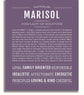 Marisol Personalized Name Meaning Art Prints – Name Stories