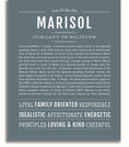 Marisol Personalized Name Meaning Art Prints – Name Stories