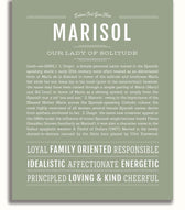 Marisol | Name Art Print – Name Stories