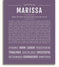 Marissa | Name Art Print – Name Stories