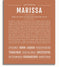 Marissa Personalized Name Meaning Art Prints – Name Stories