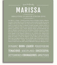 Marissa | Name Art Print – Name Stories