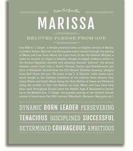 Marissa | Name Art Print – Name Stories