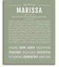 Marissa Personalized Name Meaning Art Prints – Name Stories