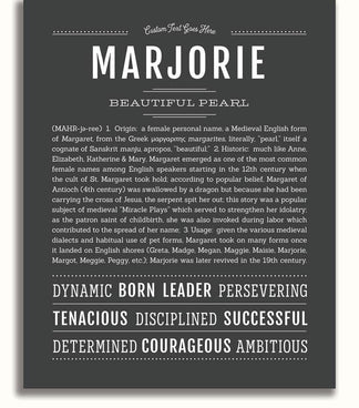 Marjorie | Name Art Print – Name Stories
