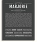 Marjorie Personalized Name Meaning Art Prints – Name Stories