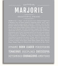 Marjorie Personalized Name Meaning Art Prints – Name Stories
