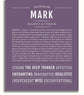 Mark Personalized Name Meaning Art Prints – Name Stories