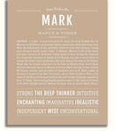 Mark Personalized Name Meaning Art Prints – Name Stories