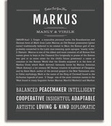 Markus | Name Art Print – Name Stories