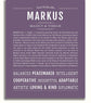 Markus Personalized Name Meaning Art Prints – Name Stories