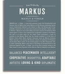Markus | Name Art Print – Name Stories