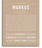 Markus | Name Art Print – Name Stories