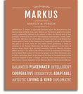 Markus | Name Art Print – Name Stories