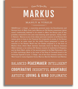 Markus | Name Art Print – Name Stories