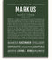 Markus | Name Art Print – Name Stories