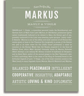Markus | Name Art Print – Name Stories