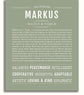 Markus Personalized Name Meaning Art Prints – Name Stories