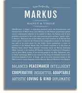 Markus | Name Art Print – Name Stories