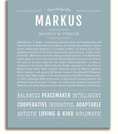 Markus | Name Art Print – Name Stories