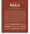 Marla Personalized Name Meaning Art Prints – Name Stories