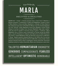 Marla | Name Art Print – Name Stories