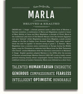 Marla | Name Art Print – Name Stories