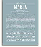 Marla | Name Art Print – Name Stories
