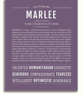 Marlee | Name Art Print – Name Stories